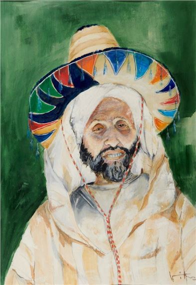 Victor Viko | Portrait d'un oriental au sombrero | MutualArt