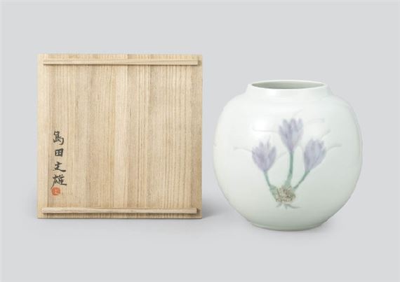 Fumio Shimada | Saiji jar with design of saffron | MutualArt