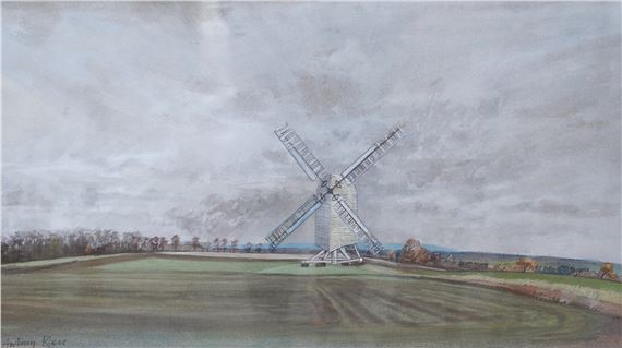 Anthony Kerr | Rural landscape with windmill | MutualArt
