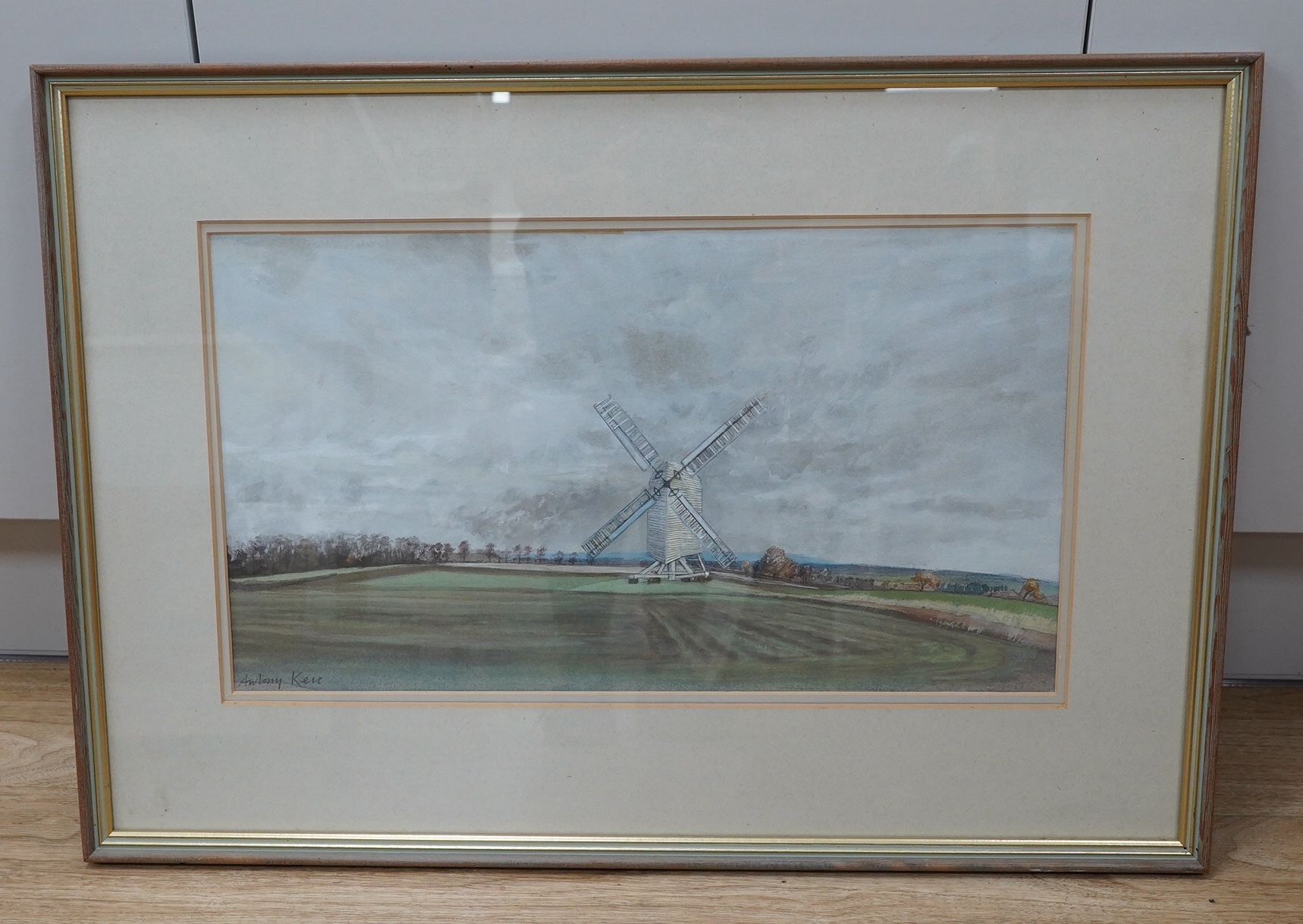 Anthony Kerr | Rural landscape with windmill | MutualArt