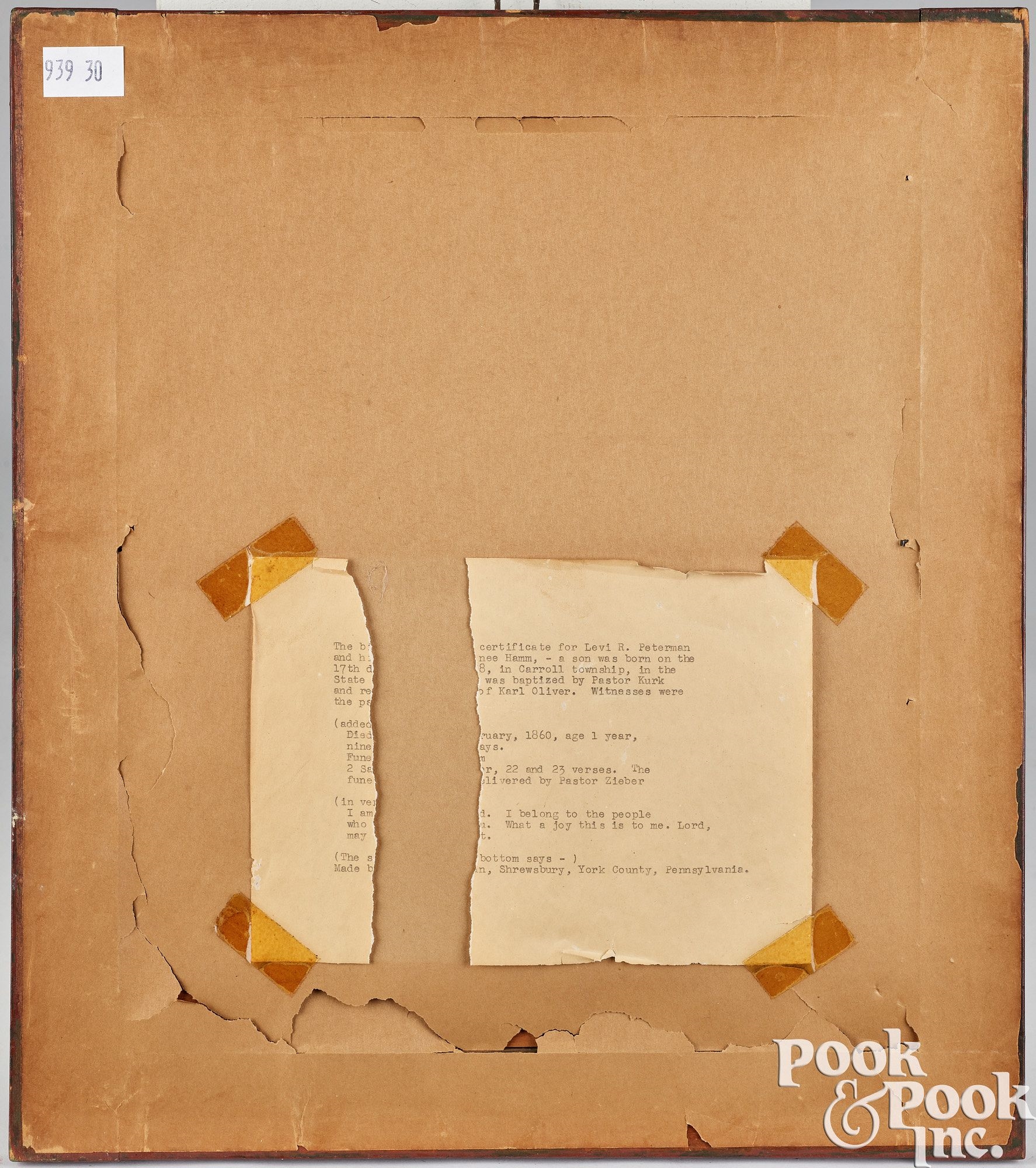 Daniel Peterman | Daniel Peterman, fraktur birth certificate | MutualArt