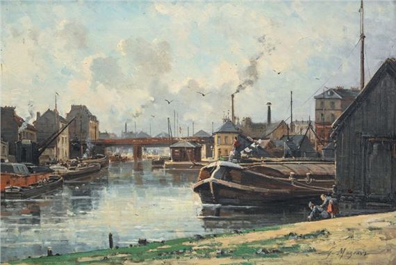 Gustave Mascart | The barges | MutualArt