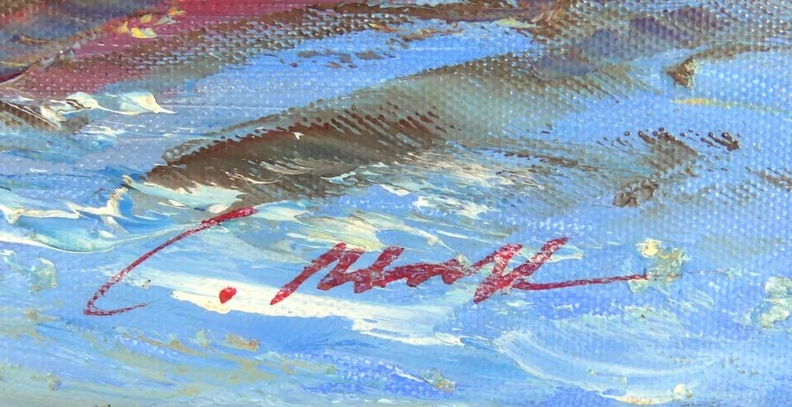 Anthony Vecchio | A modern acrylic painting on canvas depicting jockeys ...