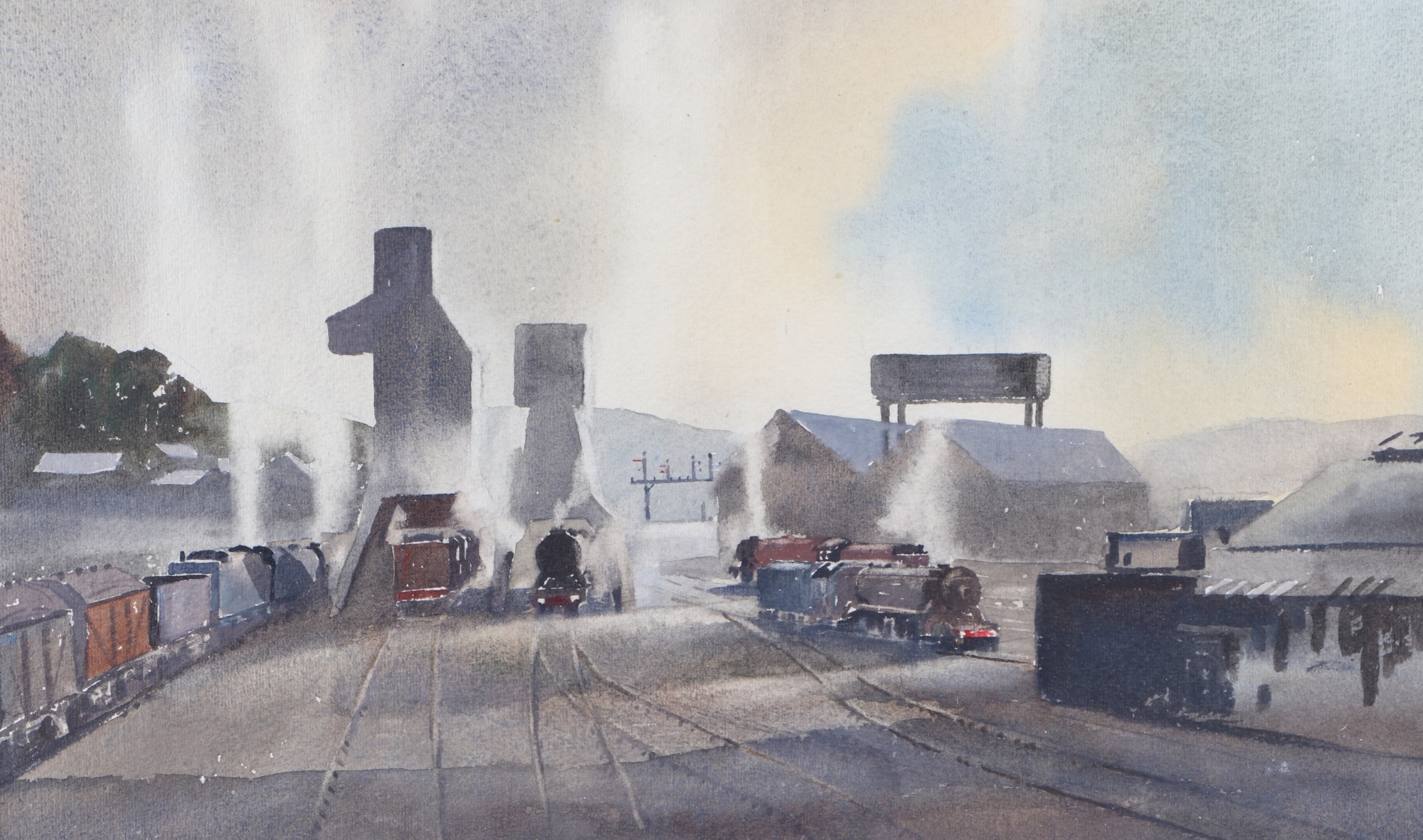 Ebenezer John Woods (jack) Prior | A Scene of a Shunting Yard with ...