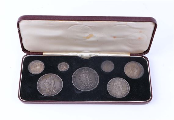 Victoria | A cased 1887 Victoria Jubilee Specimen coin set (1887 ...