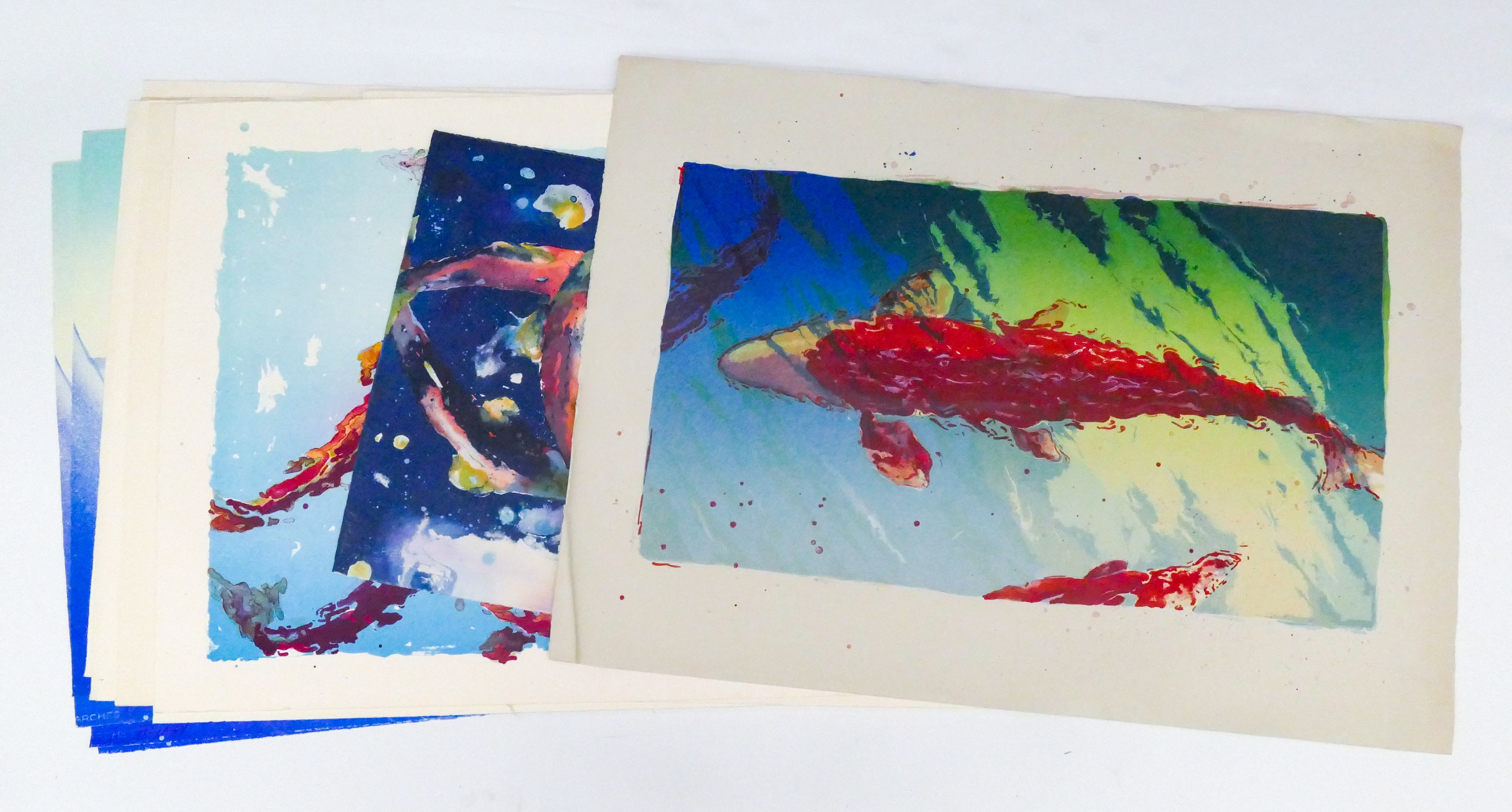 Kent Lovelace | 17pc Kent Lovelace Assorted Salmon Prints. Loose ...