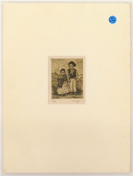 Martin Baer | Martin Baer ''Brother and Sister, Ibiza'' 1937 Drypoint ...