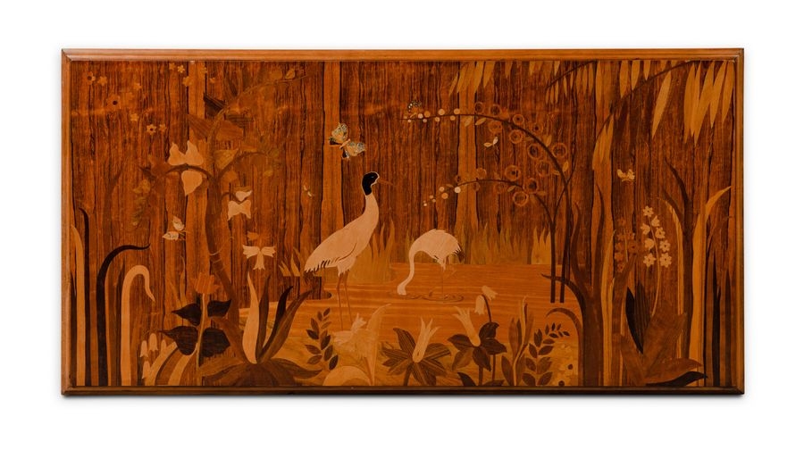 Charles Spindler | circa 1925 Large marquetry panel in various woods ...