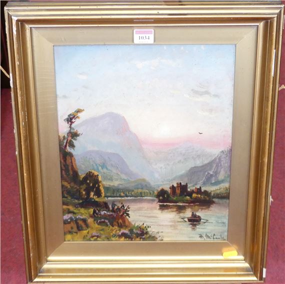 Duncan Fraser Mclea | Loch scene at sunset | MutualArt