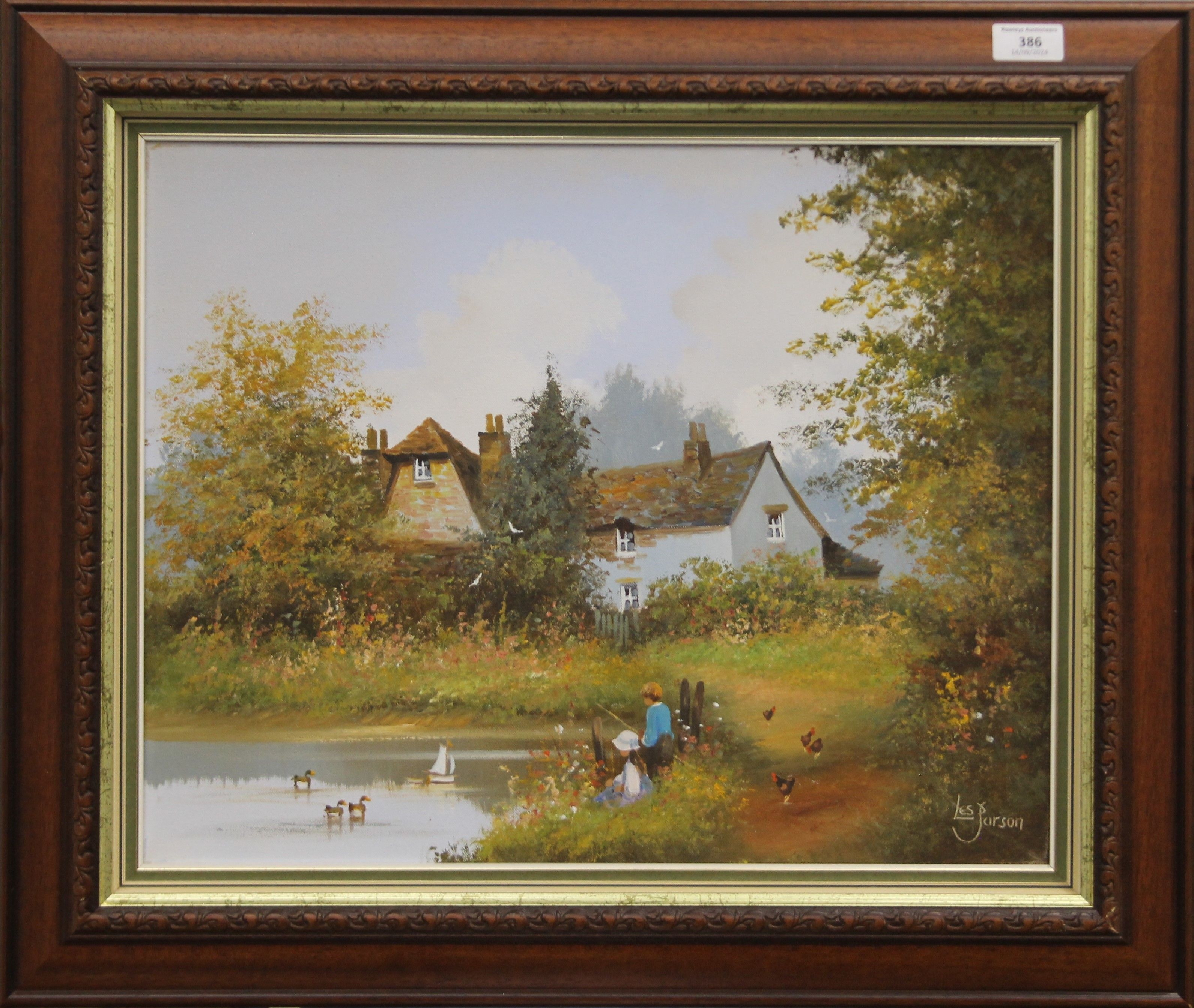 Les Parson | Boating on the Pond | MutualArt