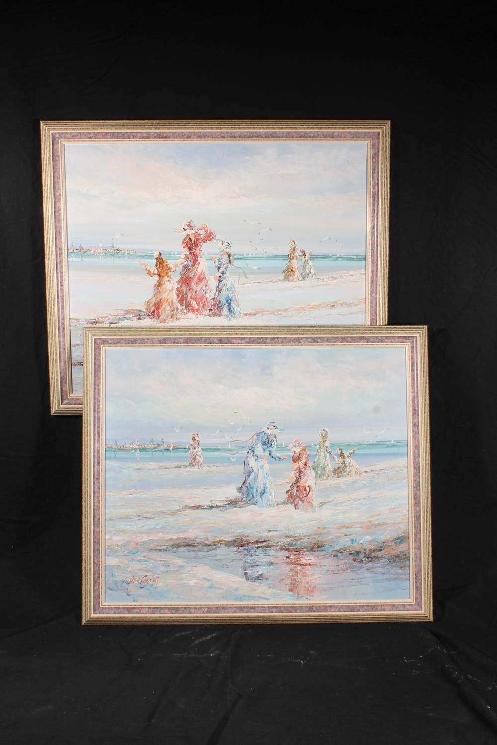 Marie Charlot | figures on a beach | MutualArt