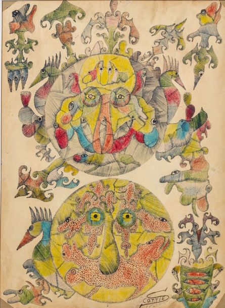 Scottie Wilson | Faces | MutualArt