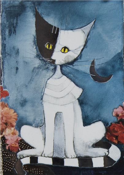 Rosina Wachtmeister | lithographic print The cat | MutualArt