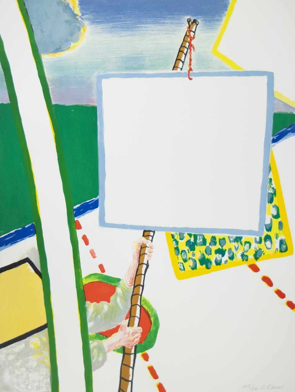 Roger Raveel | colour lithograph De schilderijenoptocht van 1978 ...