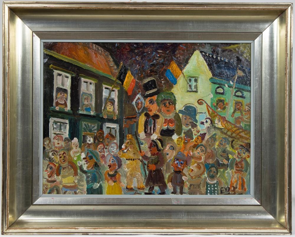 Ernest van den Driessche | oil on canvas Fair at Eine | MutualArt