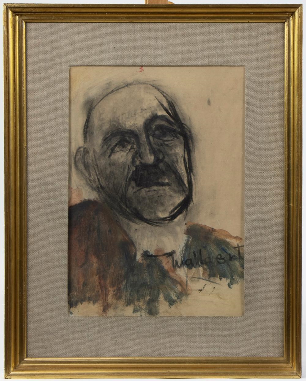 Martin Wallaert | mixed media portrait (1944) | MutualArt