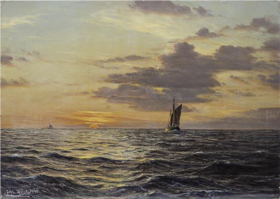 Johannes Holst | Three-Master in a Storm (1947) | MutualArt