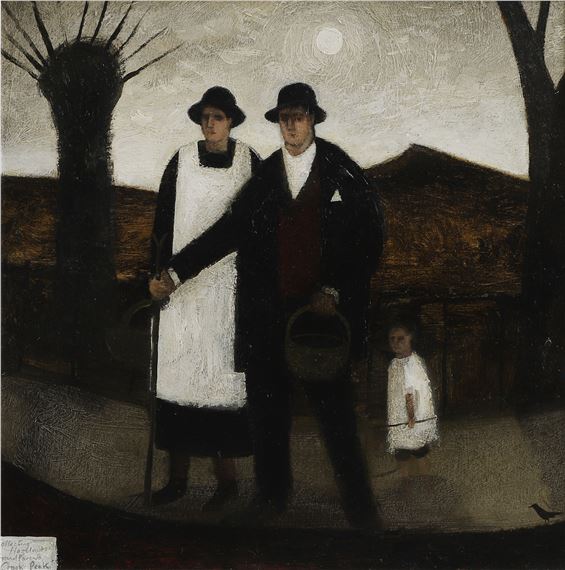 John Caple | Collecting Hazelnuts Grandparents Crook Peak | MutualArt