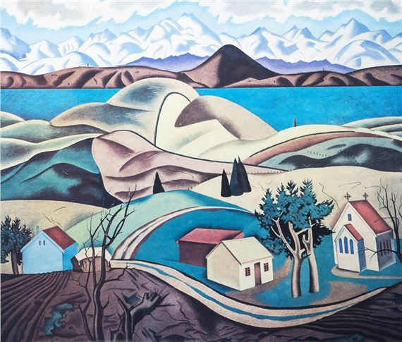 Rita Angus | Rita Angus 'Central Otago (1940) | MutualArt