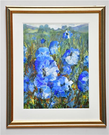 June Bevan | Blue Poppies | MutualArt