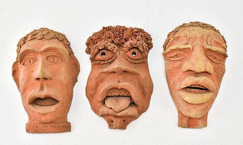 Frances Gabe | Three Frances Gabe red clay studio pottery wall hanging ...