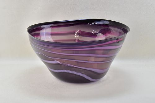 James Nowak | JAMES NOWAK ART GLASS SWIRL BOWL | MutualArt