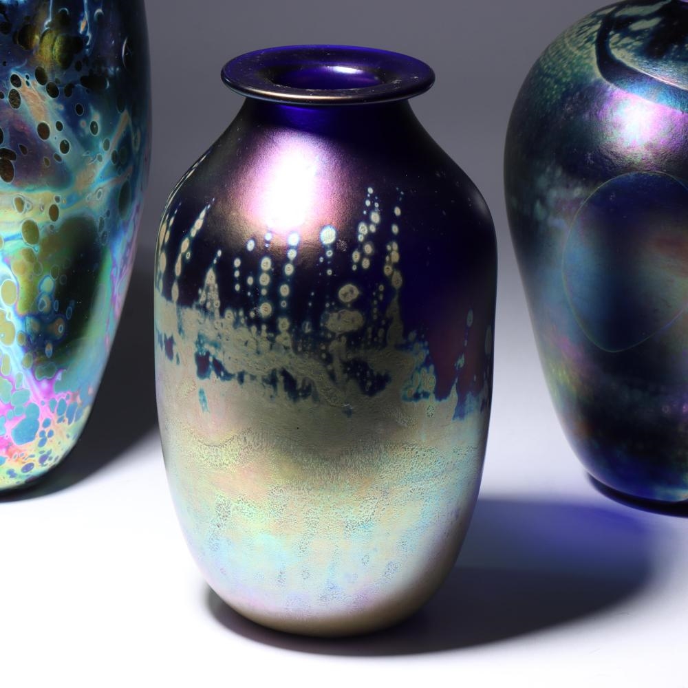 Robert Eickholt | 3 iridescent vases, 1979/83 (1979 - 1983) | MutualArt