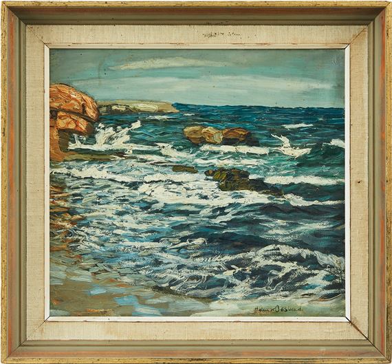 Helmer Osslund | Kustmotiv med klippor och bränningar | MutualArt