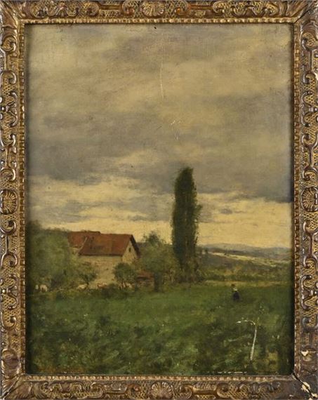 Henri Gervex | Animated landscape, light effect in the sky | MutualArt