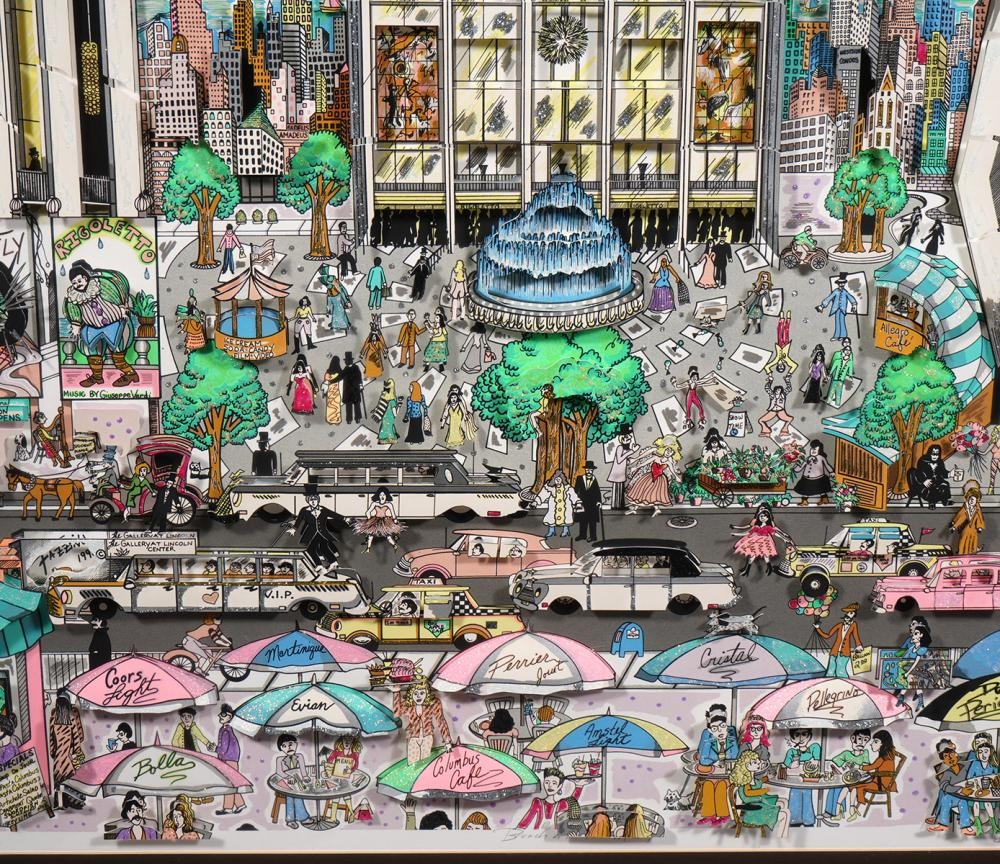 Charles Fazzino | Charles Fazzino 'Brunch at the Met' 3D Serigraph ...