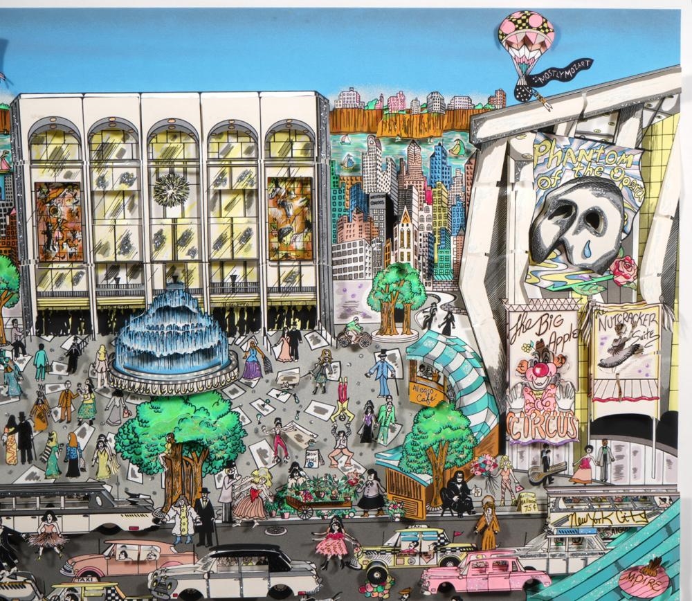 Charles Fazzino | Charles Fazzino 'Brunch at the Met' 3D Serigraph ...