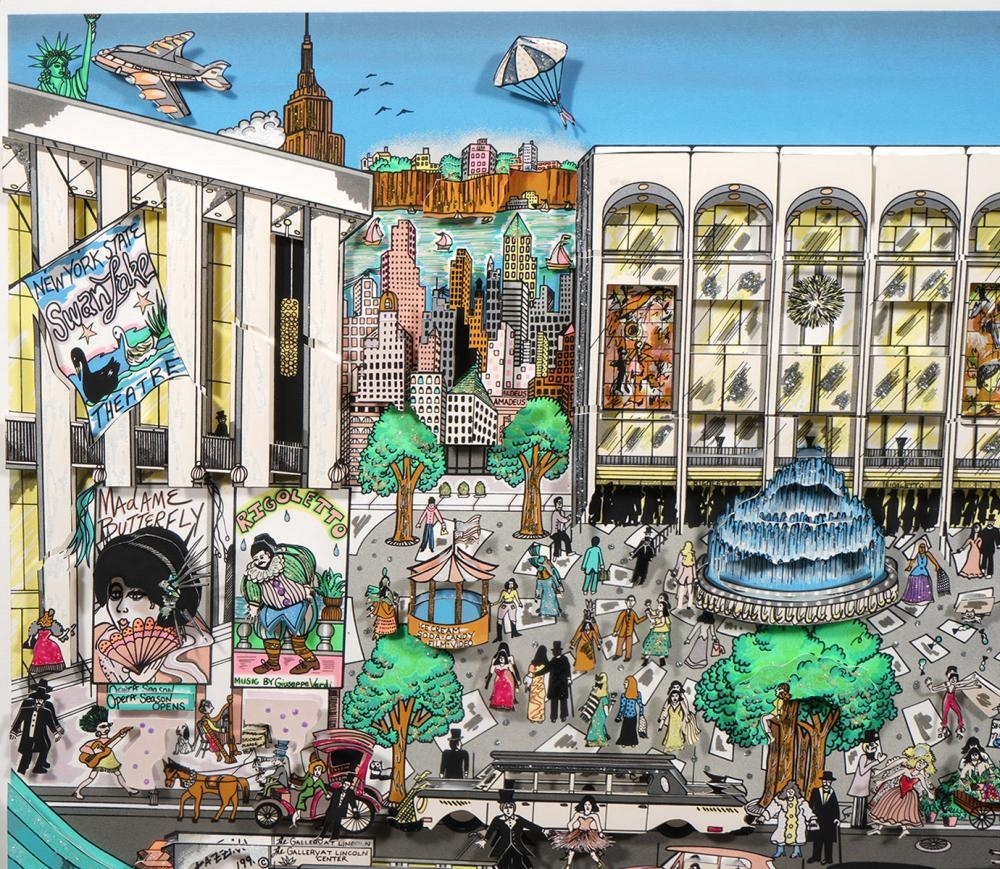Charles Fazzino | Charles Fazzino 'Brunch at the Met' 3D Serigraph ...
