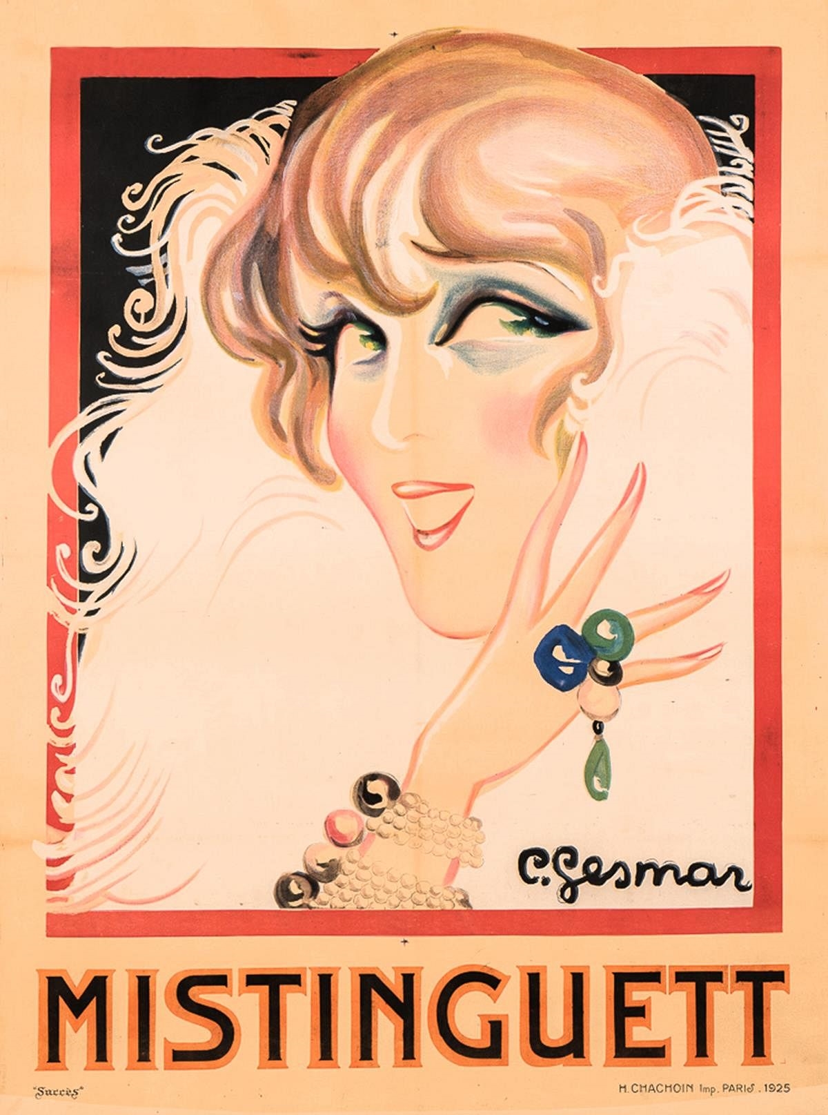 Charles Gesmar | Charles Gesmar - Mistinguett (1925) | MutualArt