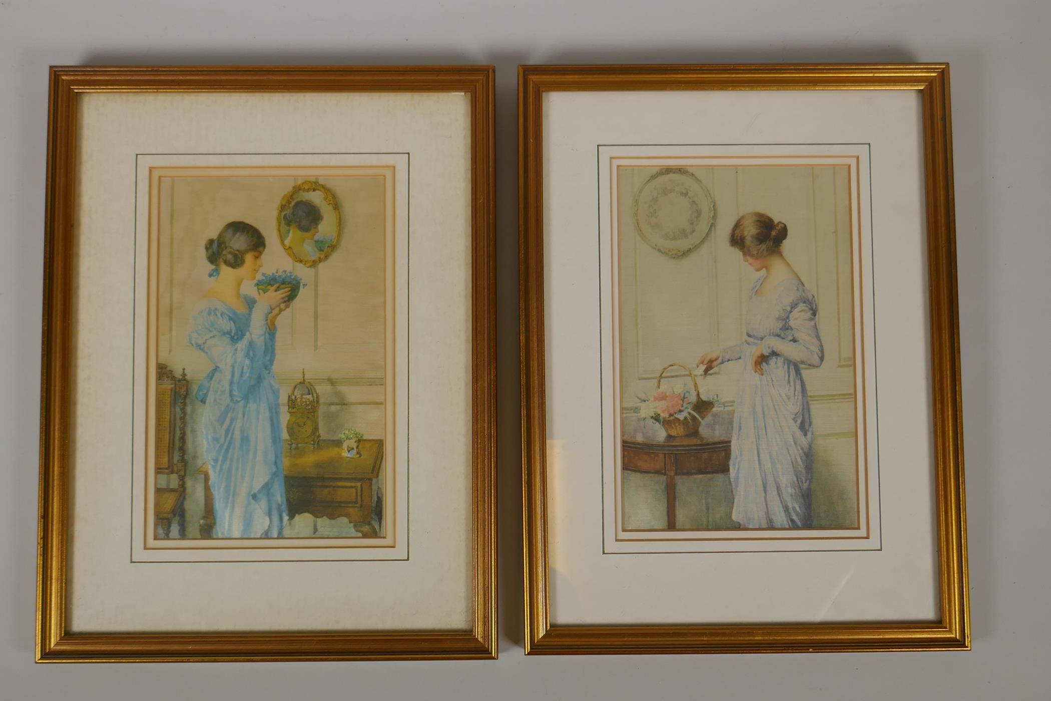 William Henry Margetson | A pair of 1920s/30s prints on silk after ...