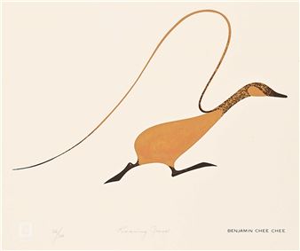 Benjamin Chee Chee | Swallows in Flight | MutualArt