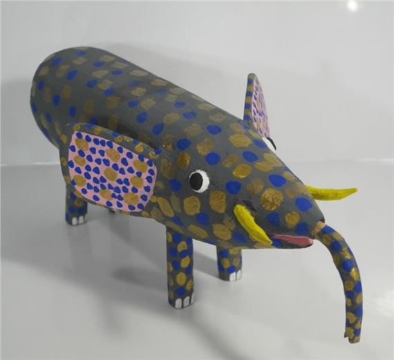 PETER RAFUSE | PETER RAFUSE FOLK ART ELEPHANT CARVING C.2015 (Circa ...