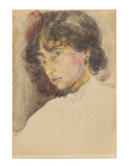 Gwen John | GIRL IN A MAUVE DRESS (Circa 1920s) | MutualArt