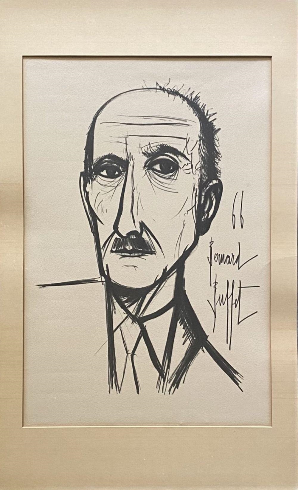 Bernard Buffet | Portrait de François Mauriac (1966) | MutualArt