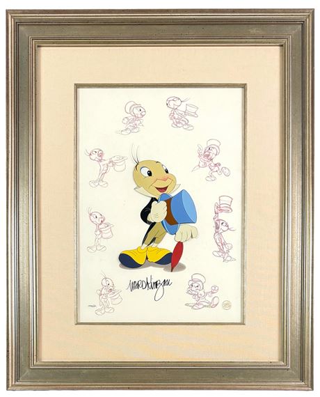 Ward Kimball | Walt Disney Pinocchio/Jiminy Cricket Animation Cel ...