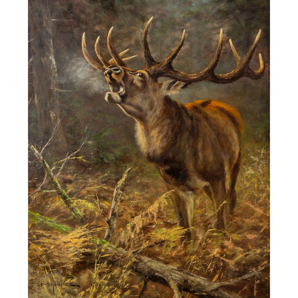 George Majewicz | Röhrender kapitaler Hirsch | MutualArt