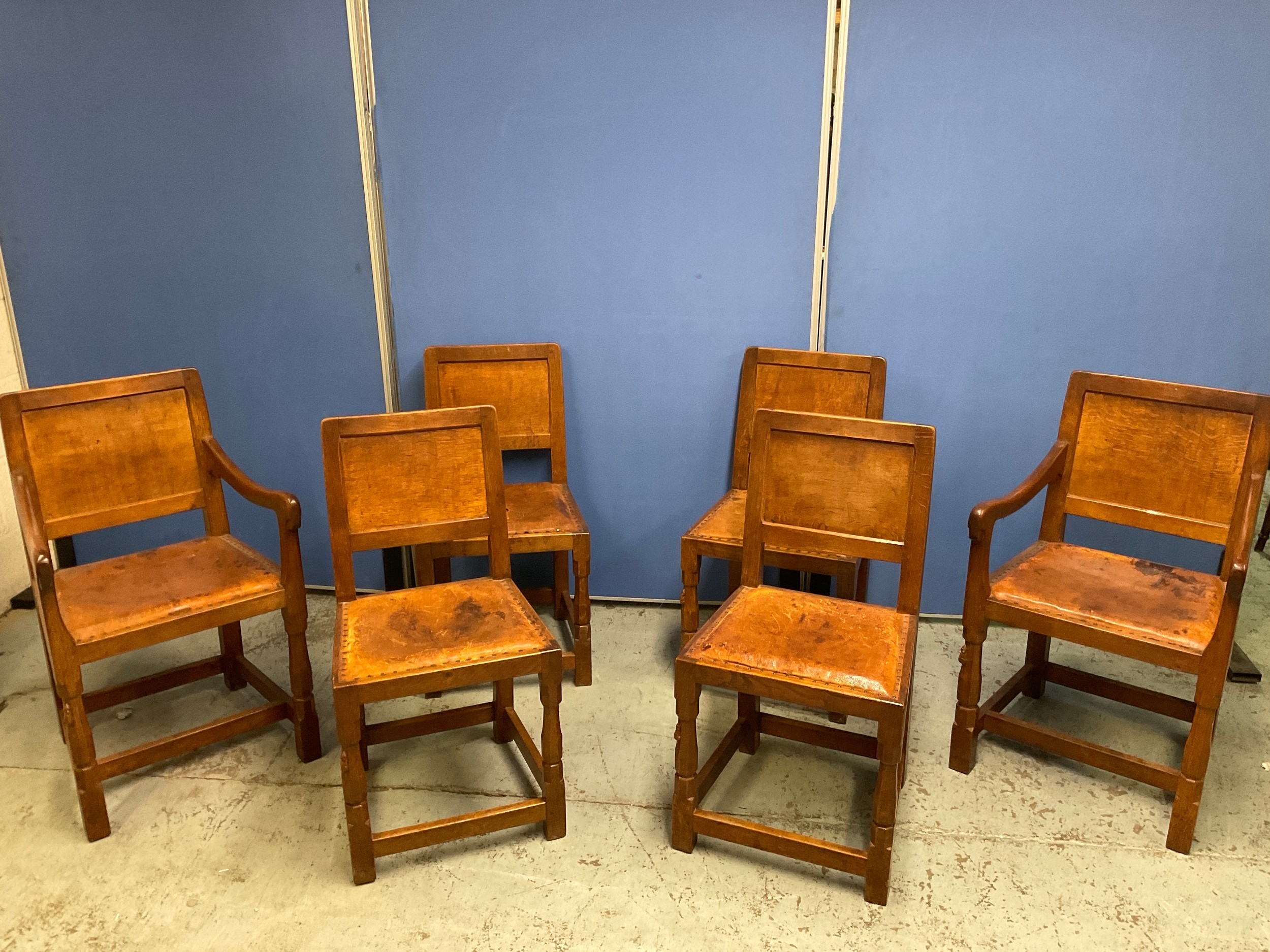 Robert Thompson | Robert Mouseman Thompson of Kilburn - a set of six ...