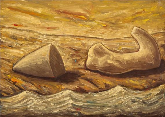Peter Booth | TWO FORMS BY THE SEA (1985) | MutualArt