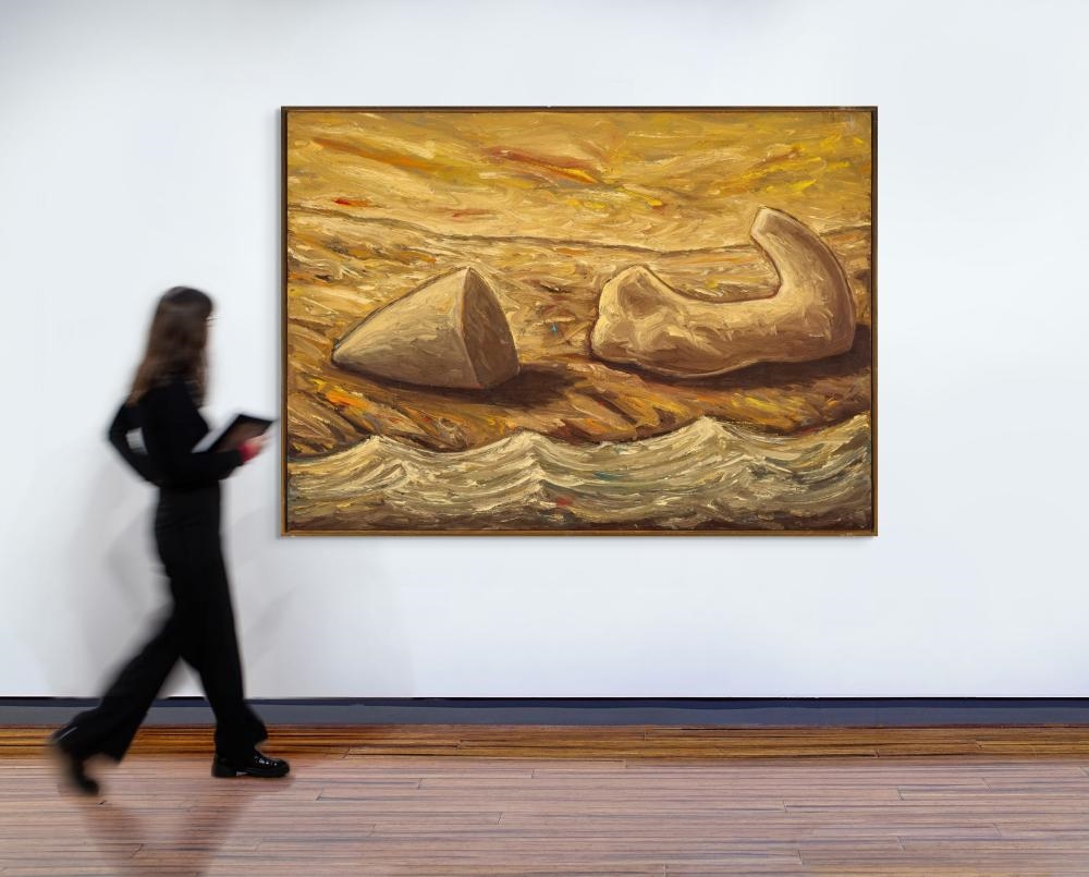Peter Booth | TWO FORMS BY THE SEA (1985) | MutualArt