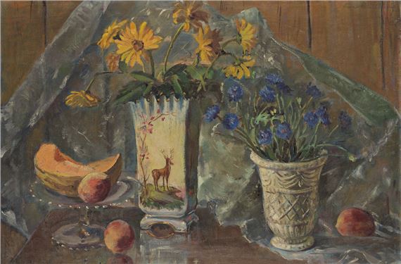 Laura Wheeler Waring | Still Life with Fruit and Flowers. (Circa 1930s ...