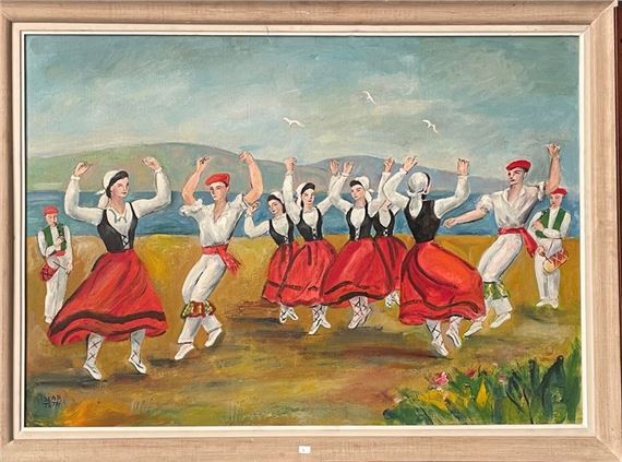 Jean Toth | Jean TOTH (1899-1972) Traditional dance Oil on canvas ...