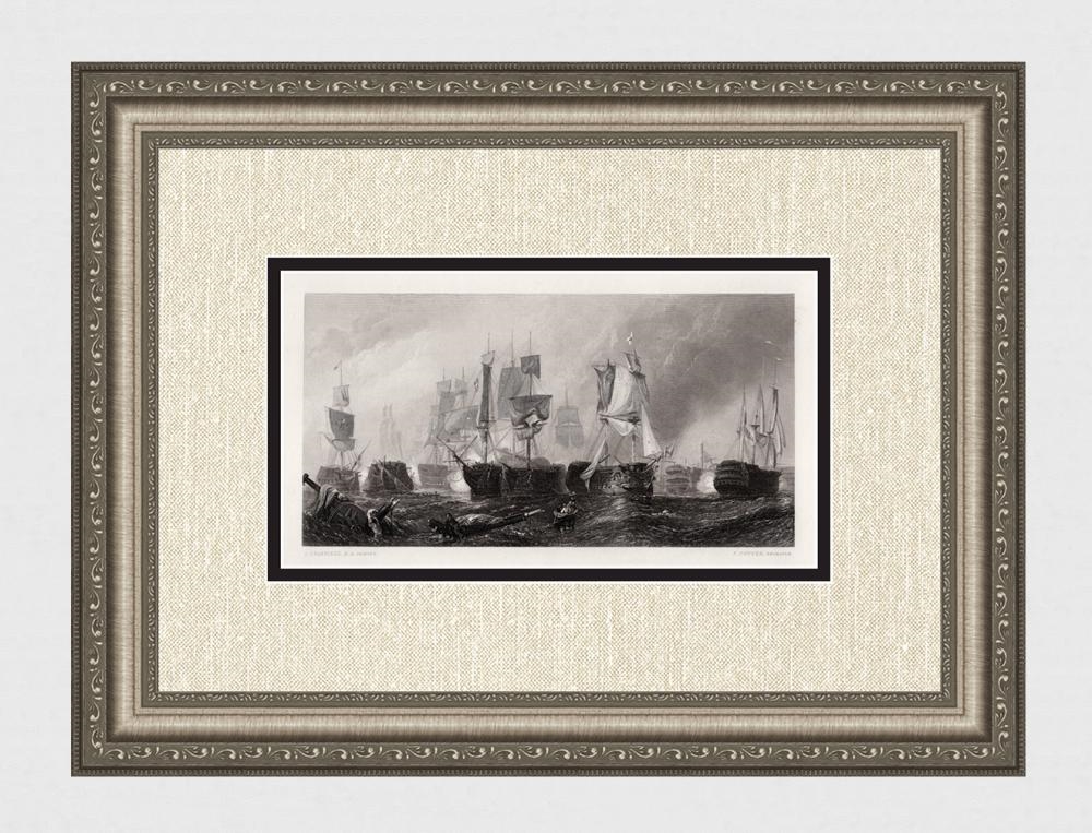 Clarkson Frederick Stanfield | The Battle of Trafalgar (1851) | MutualArt