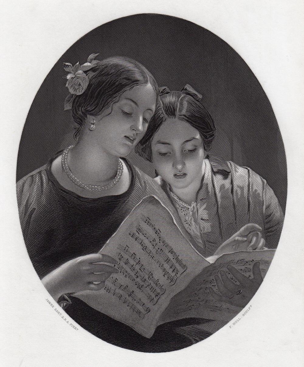 James Sant | The Artist's Wife Elizabeth with their Daughter Mary Edith ...