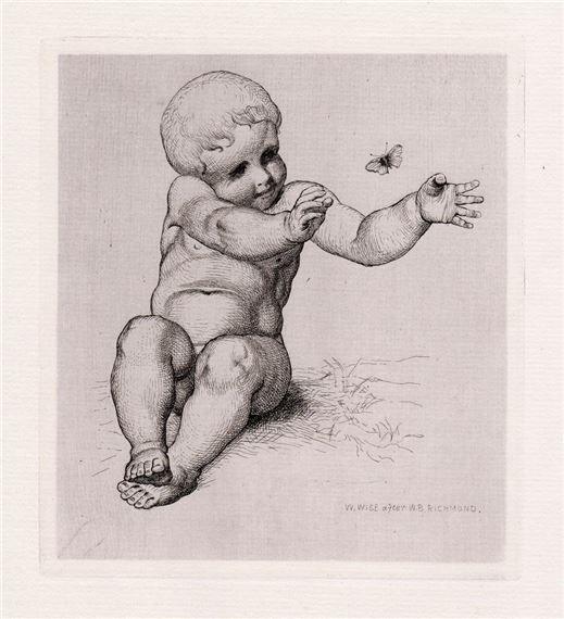 William Blake Richmond | Sir William Blake Richmond 1874 etching Child ...