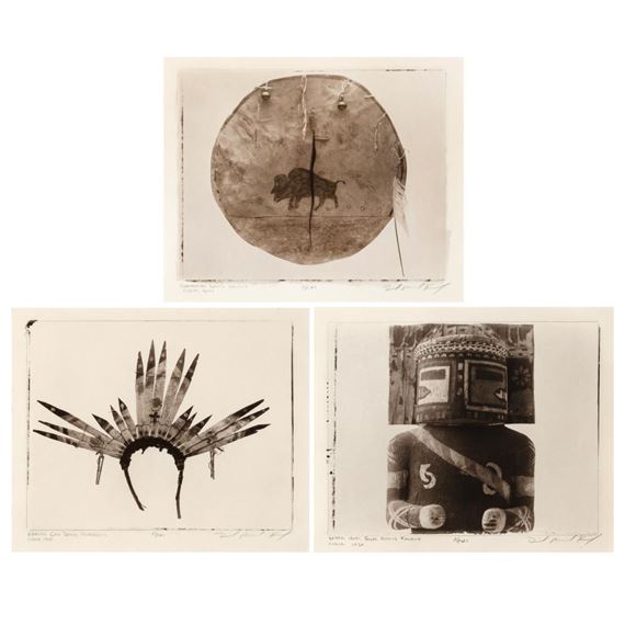 David Michael Kennedy | Group of Three Palladium Prints, 1990: Comanche Dance Shield Circa: 1890 ...