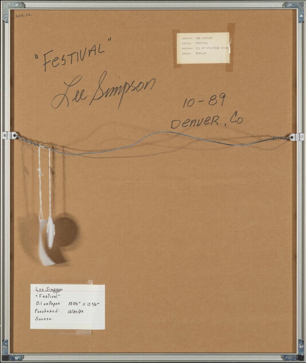 Lee Simpson | FESTIVAL (1989) | MutualArt